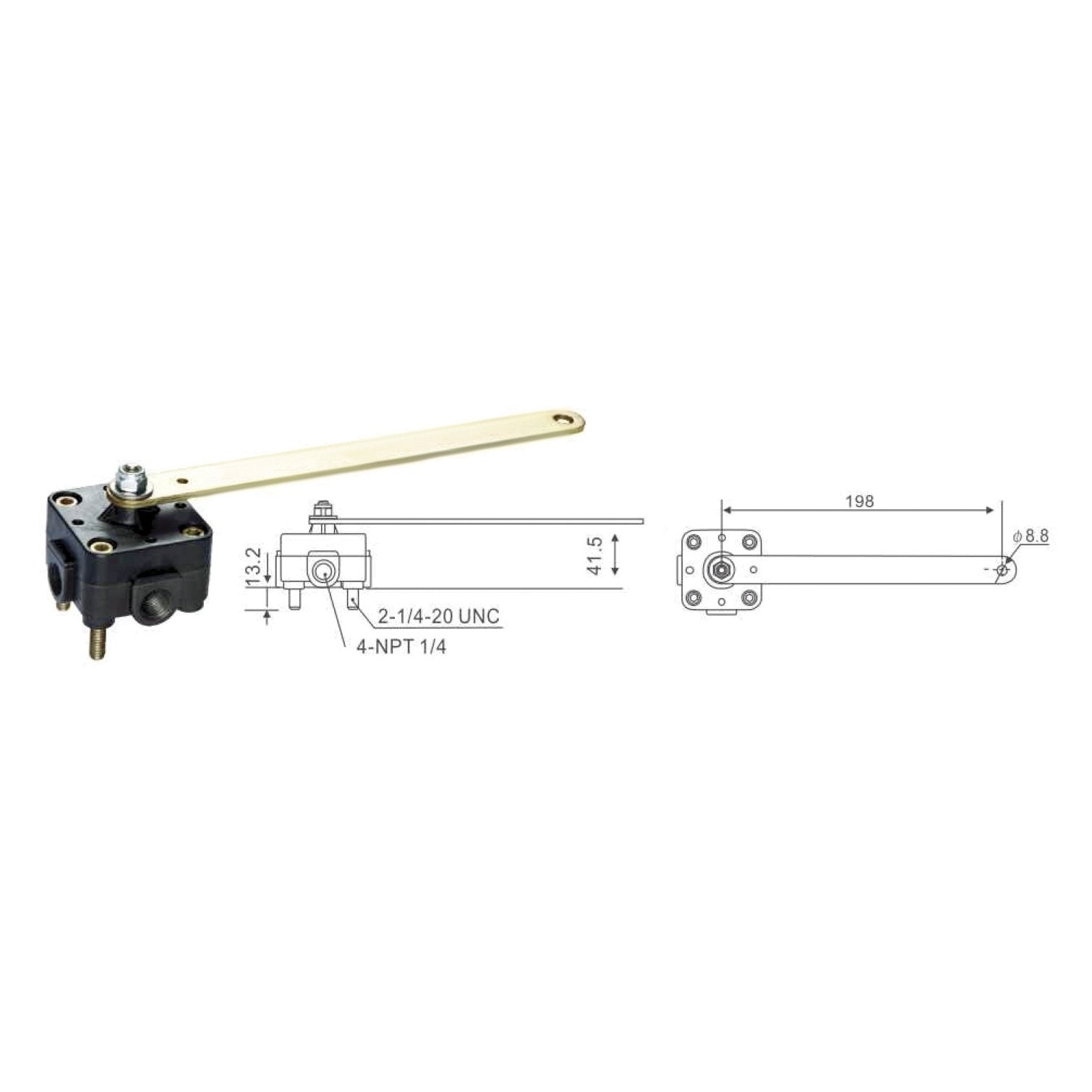 Automann Barksdale Type Height Control Valve 1 4 Npt Barksdale Type ...